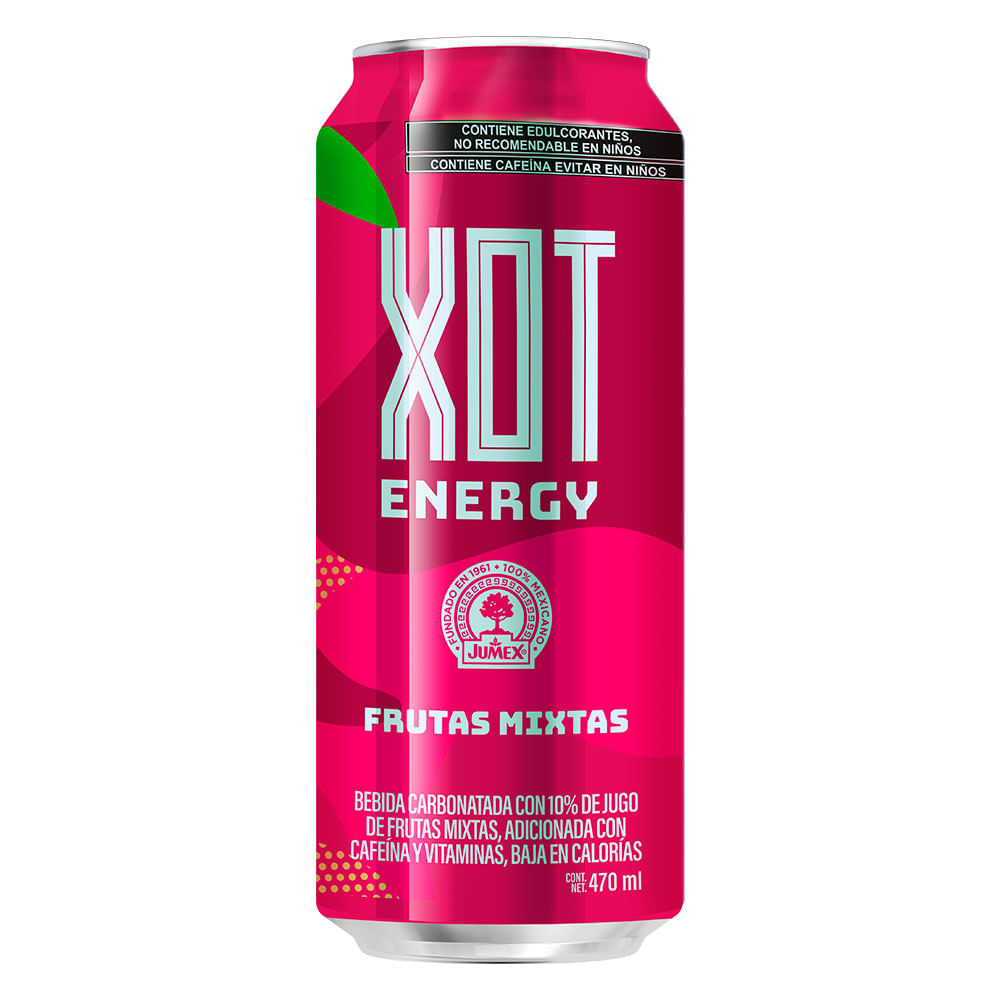 Bebida Xot Energy Frutas Mixtas 470 ml (4pz) - Bodegas Alianza