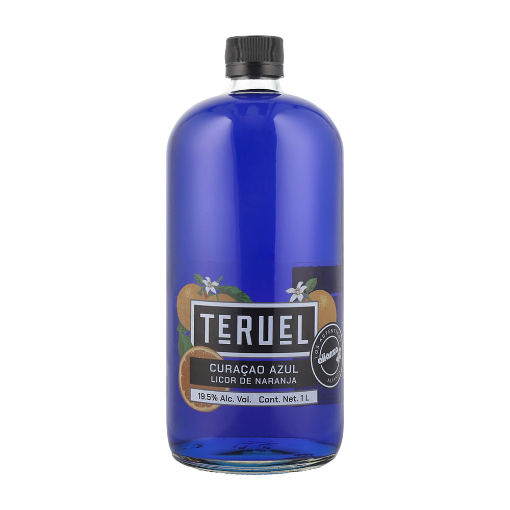 Licor Teruel de Naranja Curacao Azul 1L - Bodegas Alianza