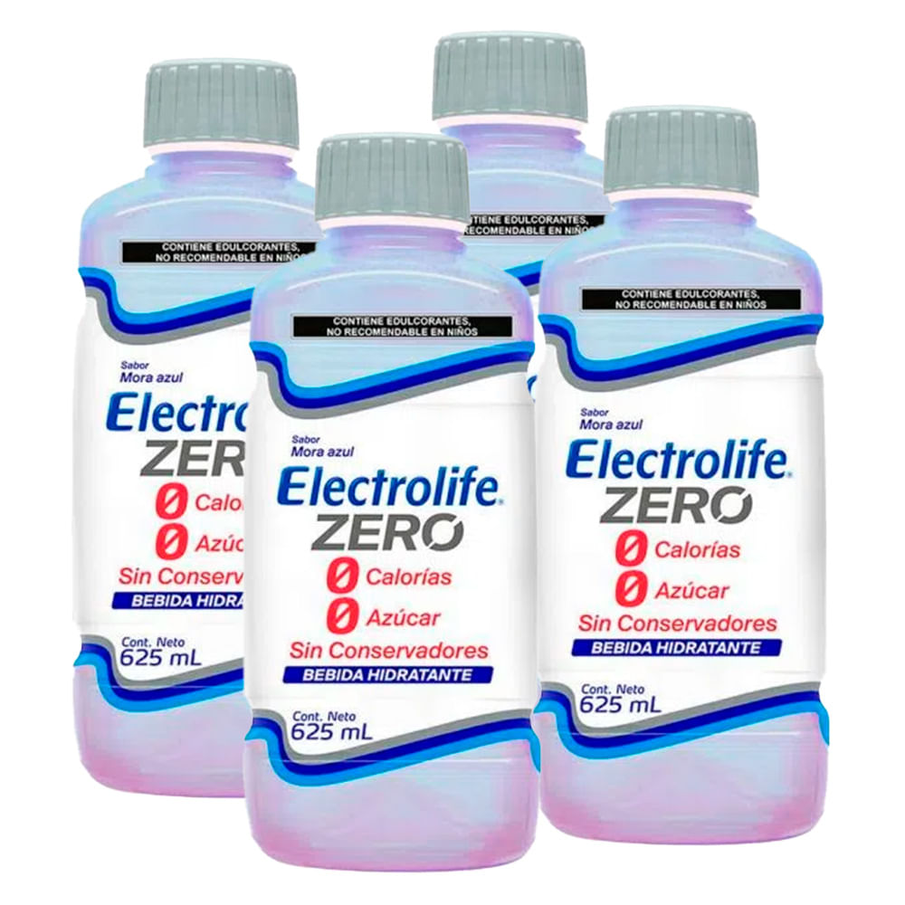 Electrolife Zero Mora Azul 625 ml (4pz) - Bodegas Alianza