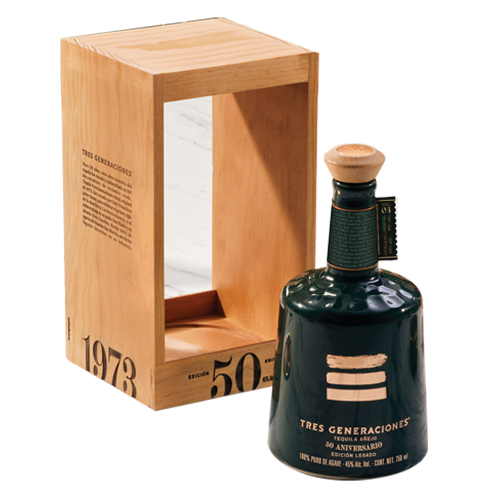 Tequila Tres Generaciones Añejo 50 Aniversario 750 ml - Bodegas Alianza