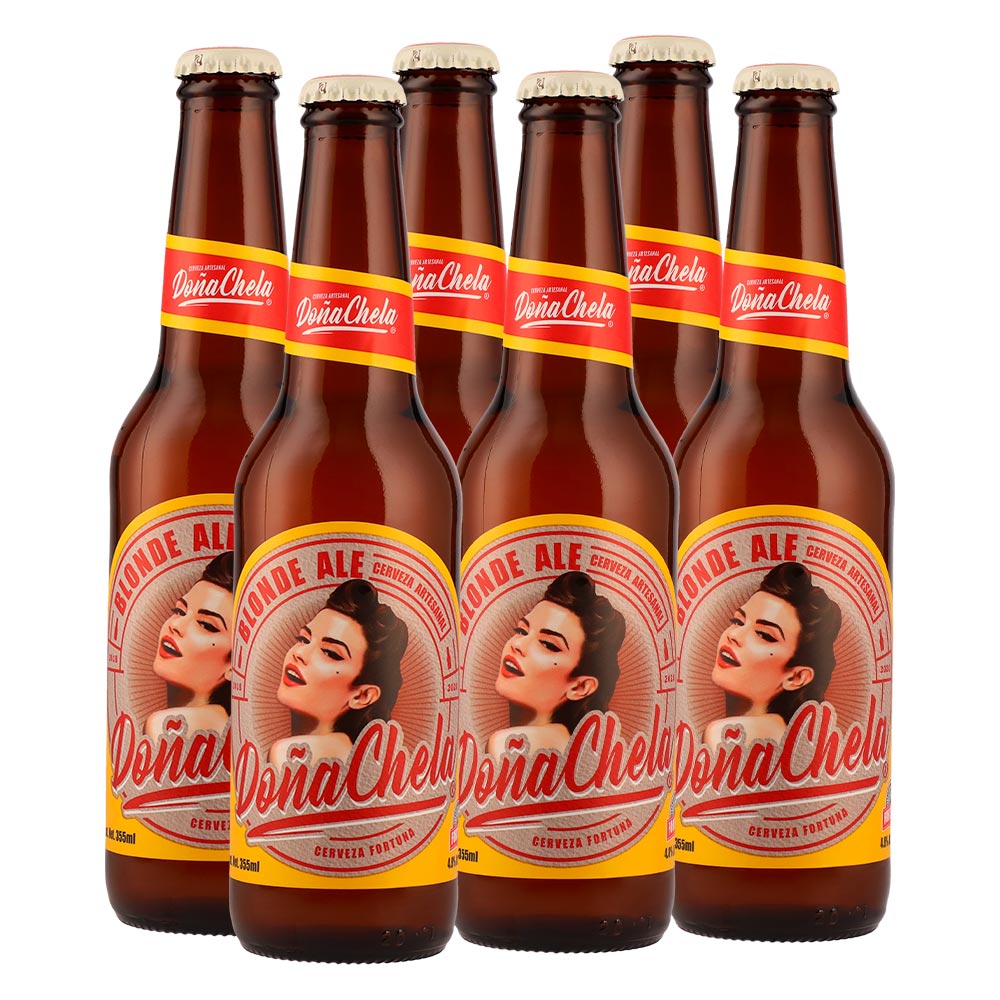 Cerveza Doña Chela Blonde Ale N/R (6 Pz) 355 ml - Bodegas Alianza