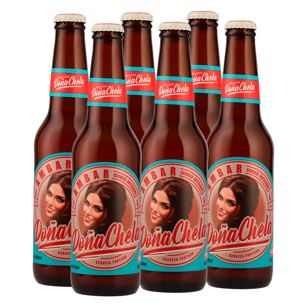 Cerveza Doña Chela Ambar N/R (6 Pz) 355 ml - Bodegas Alianza