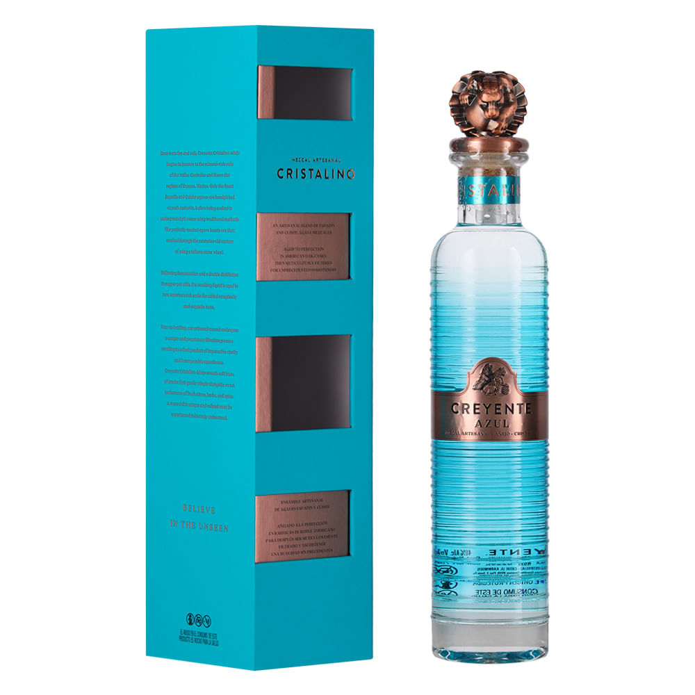 Mezcal Creyente Azul Añejo Cristalino 750 ml - Bodegas Alianza