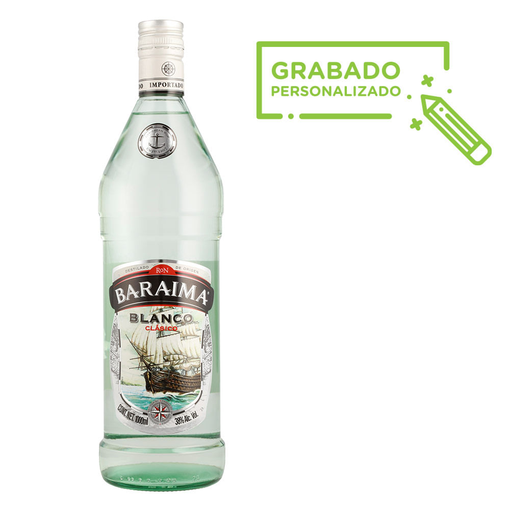 Ron Baraima Blanco 1 L Clásico Grabado - Bodegas Alianza