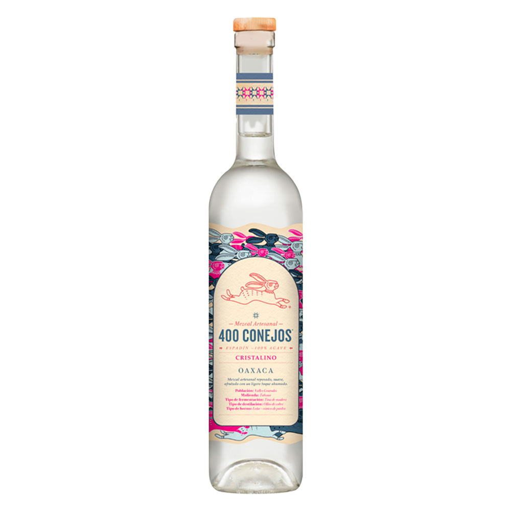 Mezcal 400 Conejos Cristalino 700 Ml Bodegas Alianza