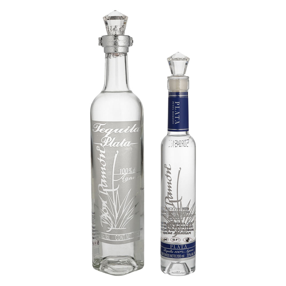 Tequila Don Ramón Plata Punta Diamante 750 ml C/Bot 200 ml - Bodegas ...
