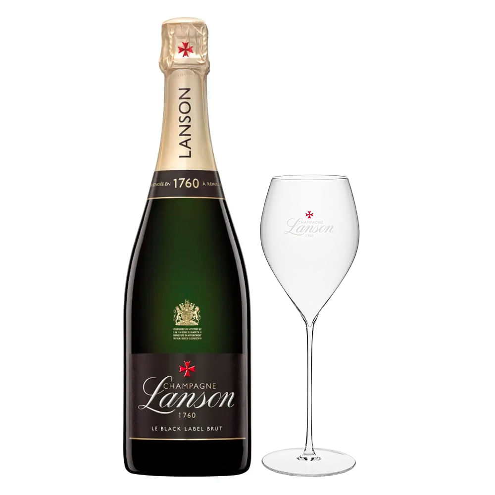 Champagne Lanson 1760 Le Black Label Brut 750 ml C/Copa - Bodegas Alianza